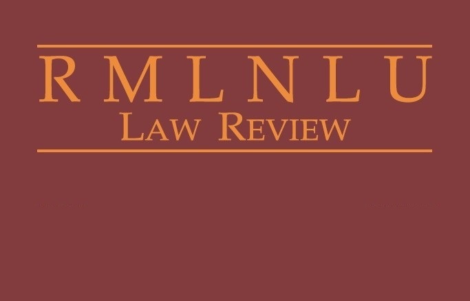 RMLNLU Law Review (Volume XIV) Board of Advisors – The RMLNLU Law ...